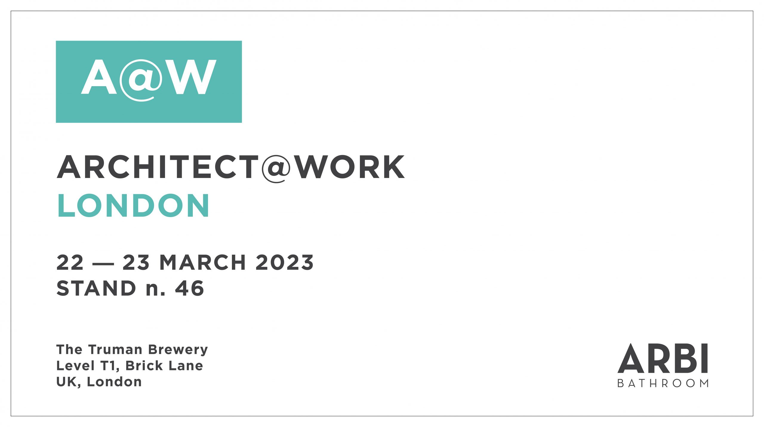 Arbi to Architect@Work | London - Arbi Arredobagno