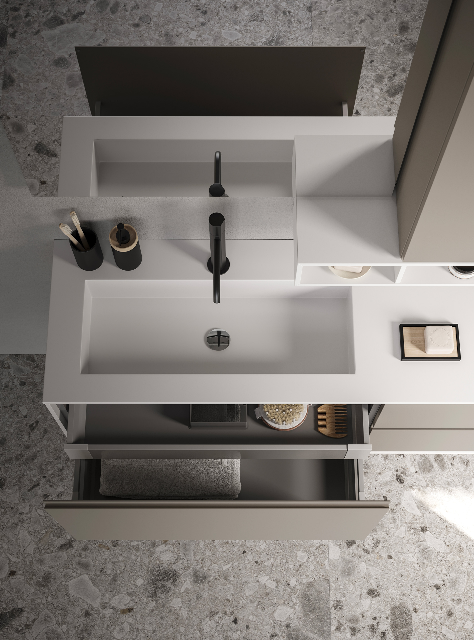 The ho.me plus finishes in color melamine are arriving - Arbi Arredobagno