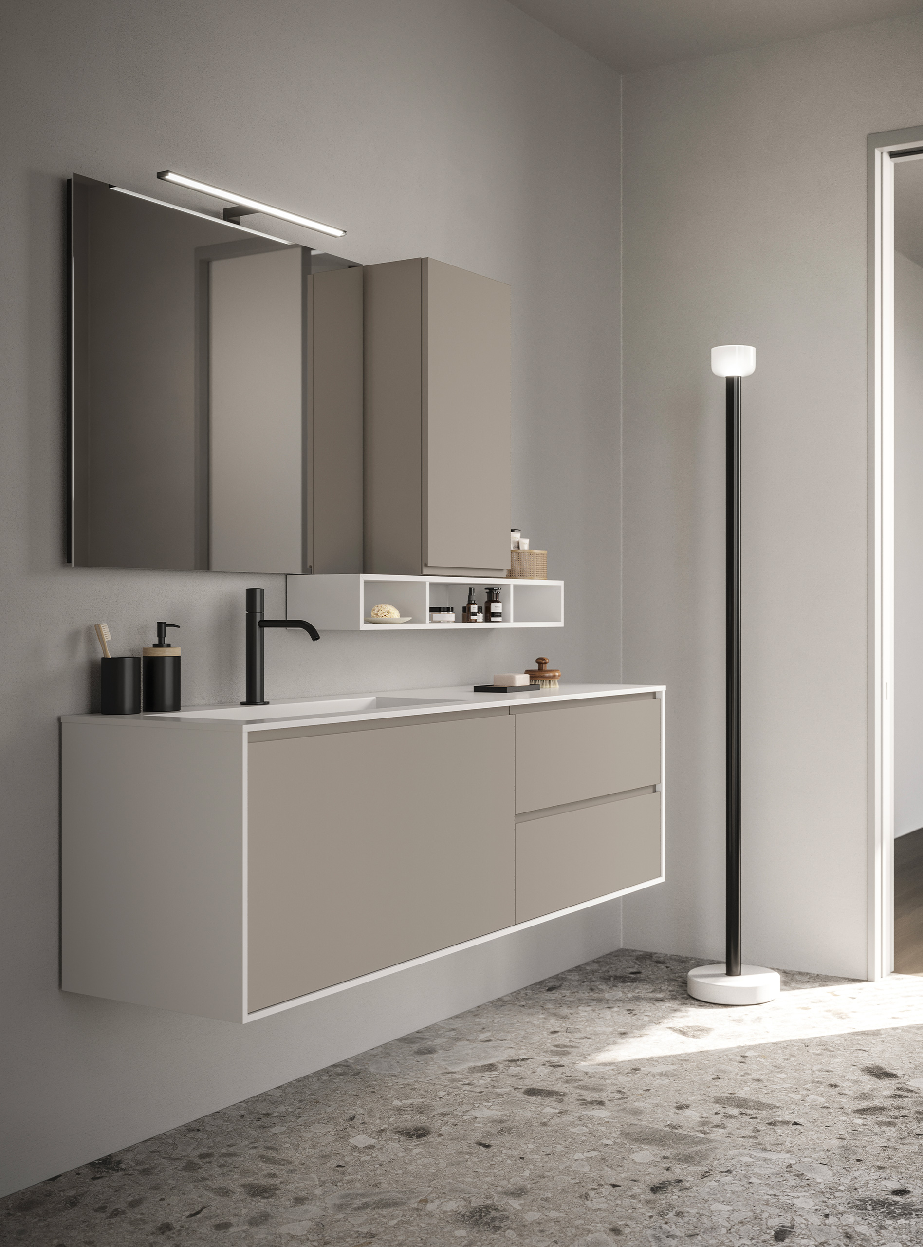 The ho.me plus finishes in color melamine are arriving - Arbi Arredobagno